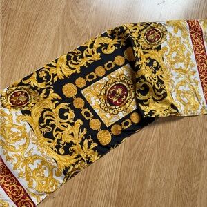 Accessories | Baroque Style Scarf With Gold And Black Patterns | Poshmark